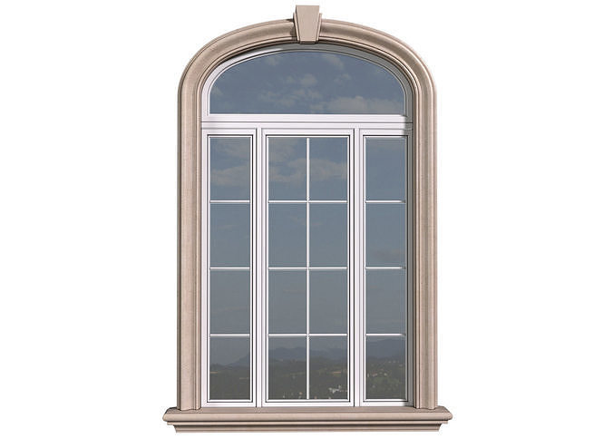 Arc Classical Frame Window 3D model | CGTrader