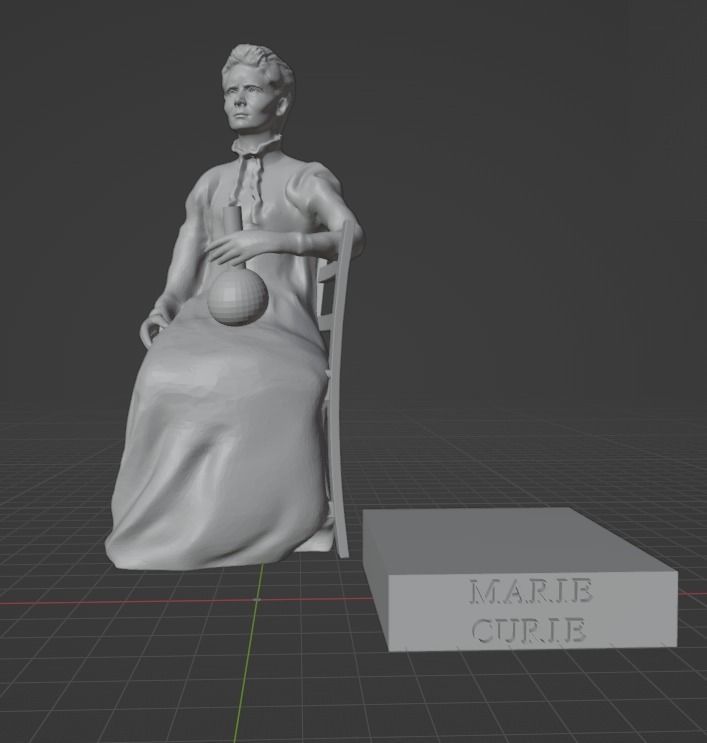 Marie Curie 3D model 3D printable | CGTrader