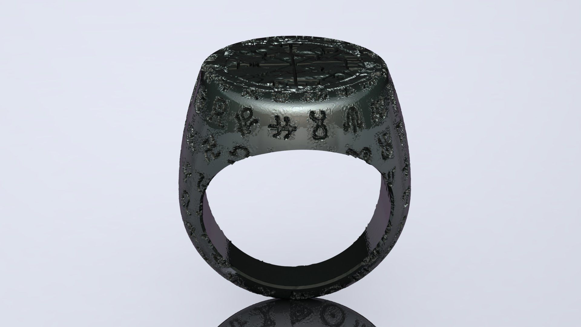 Viking Rune Ring 3D model 3D printable | CGTrader