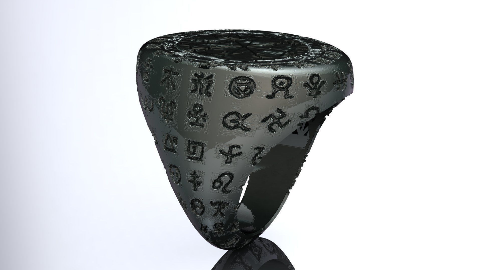 Viking Rune Ring 3D model 3D printable | CGTrader