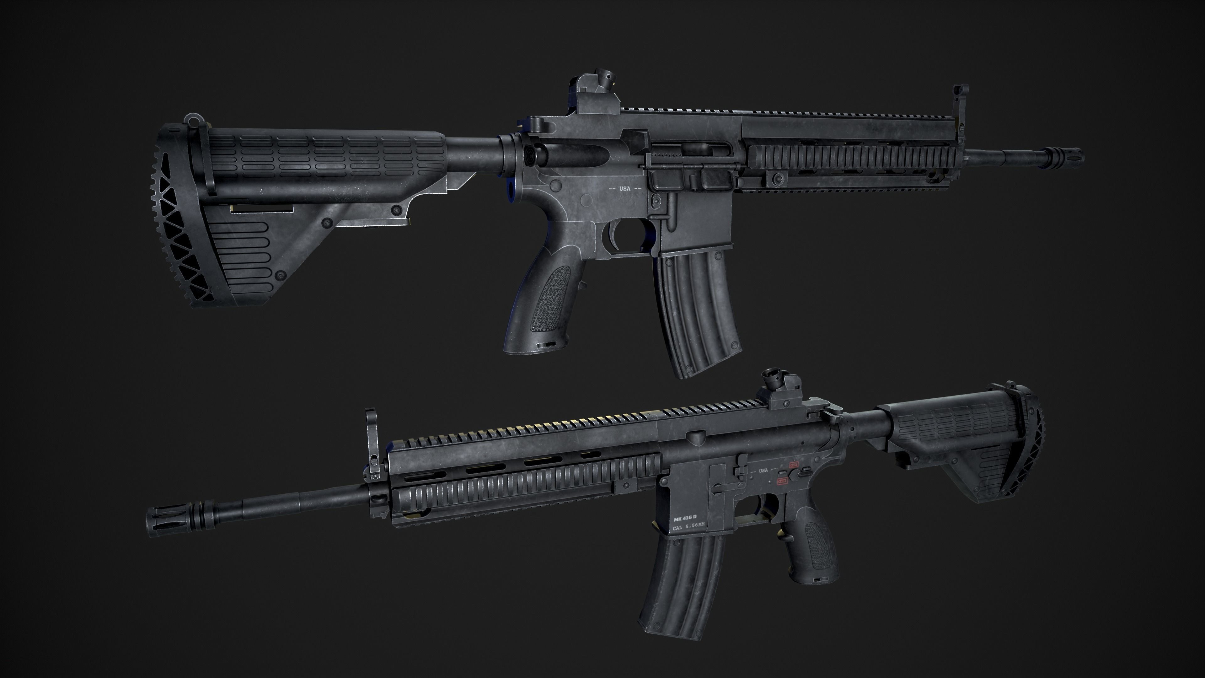 M416 Realistic Assault Rifle 3D model | CGTrader