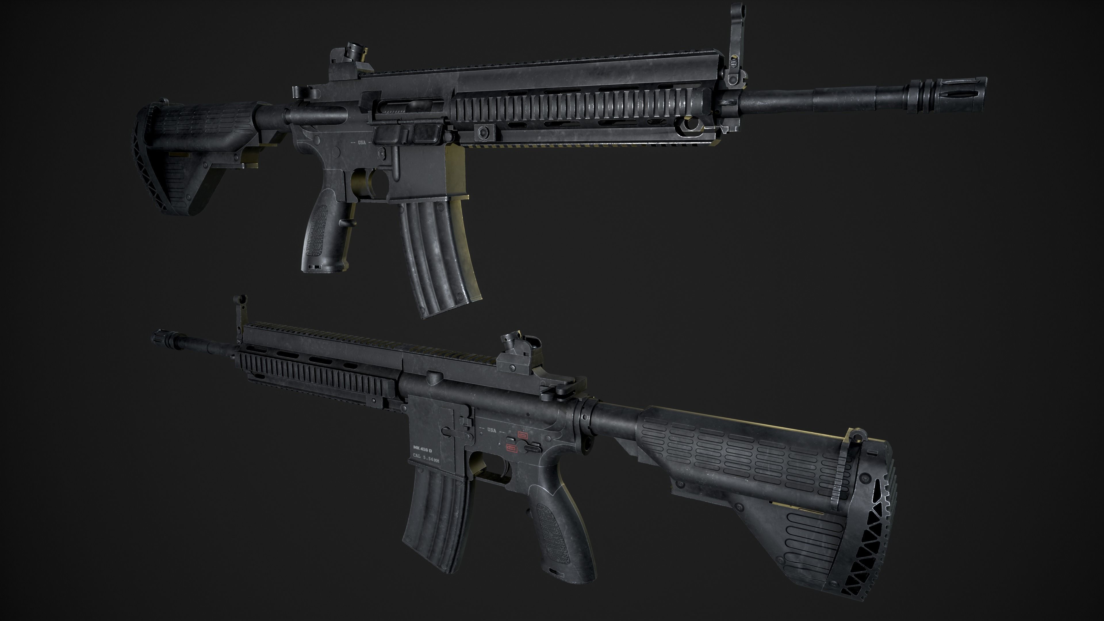 M416 Realistic Assault Rifle 3D model | CGTrader