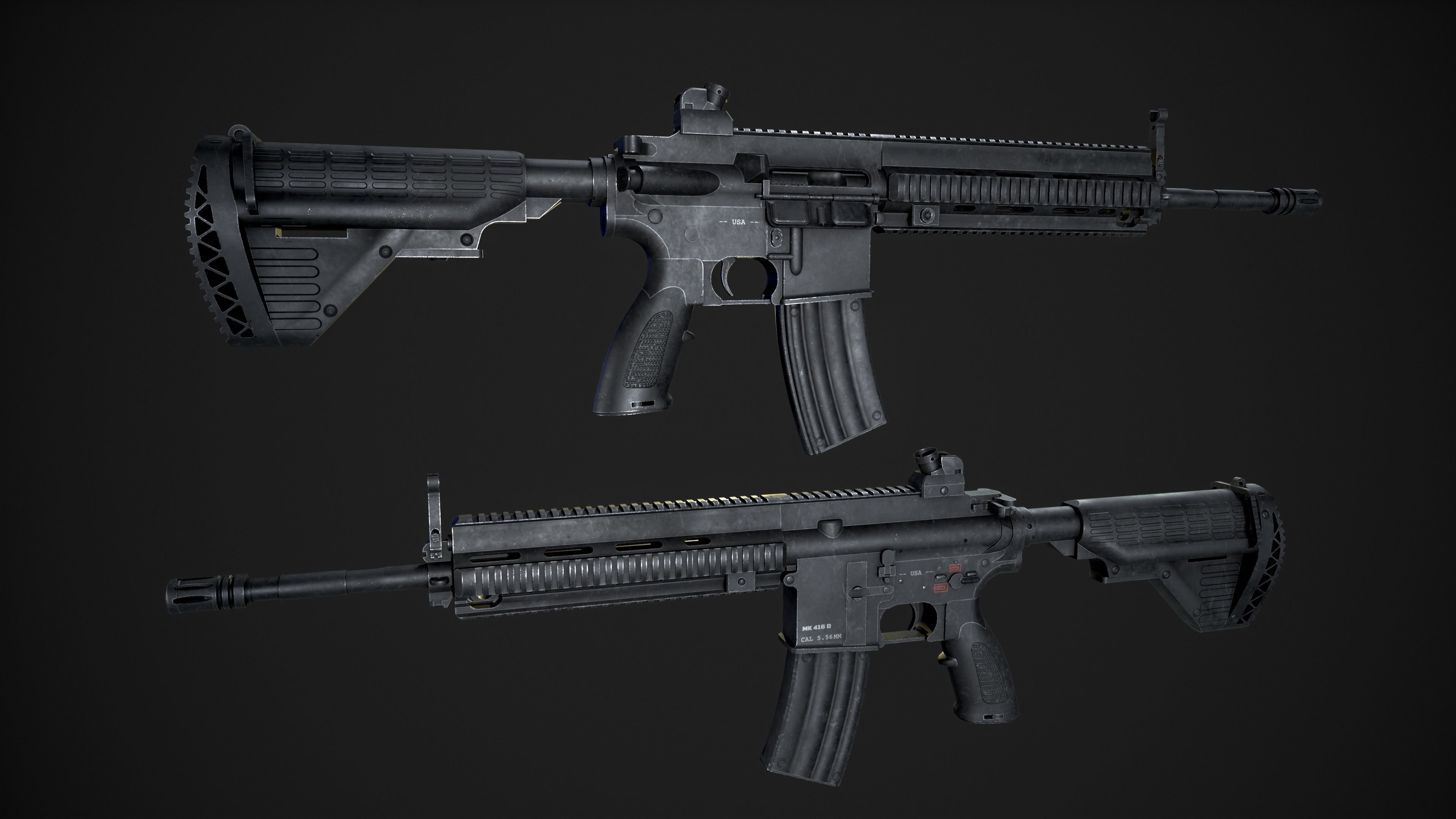 M416 Realistic Assault Rifle 3D model | CGTrader
