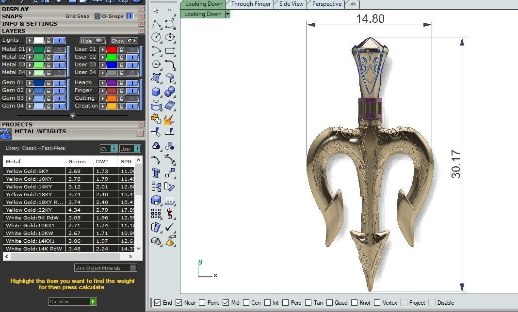 polarm pendant 3D model 3D printable | CGTrader