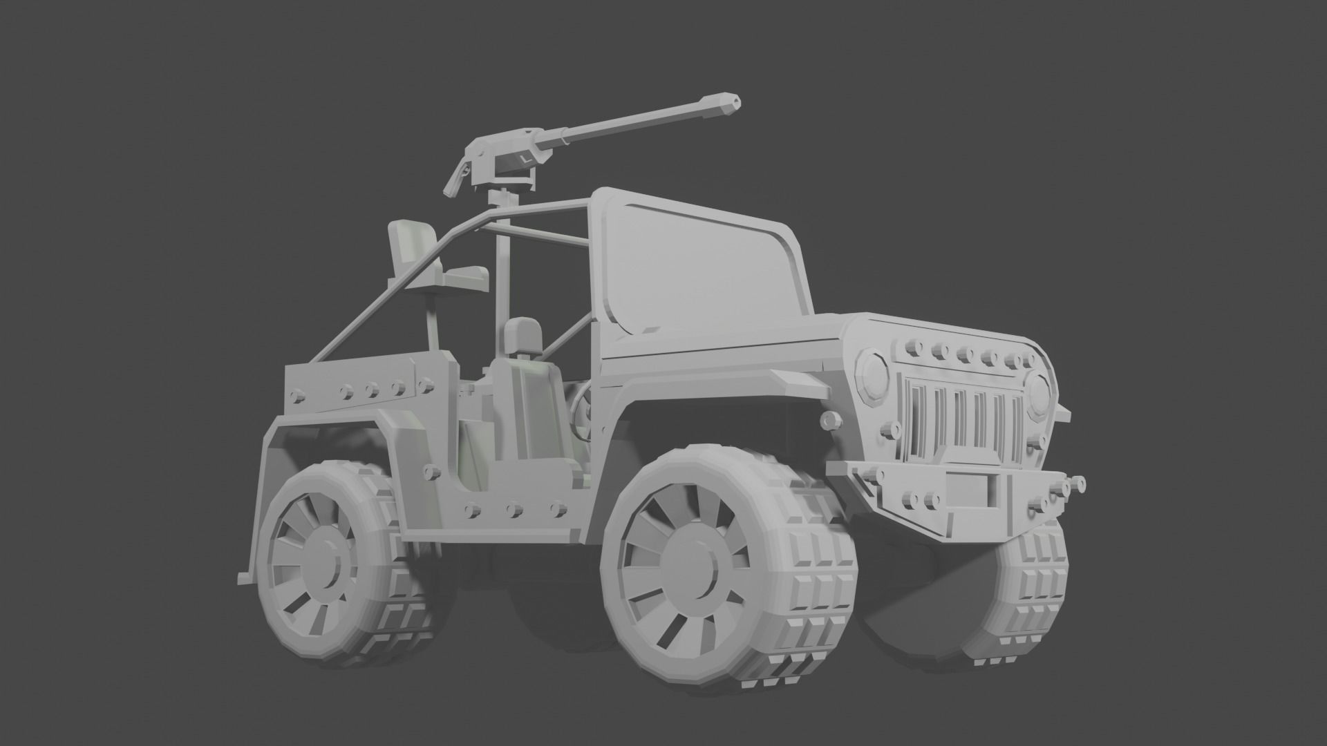 3D model War Jeep VR / AR / low-poly | CGTrader