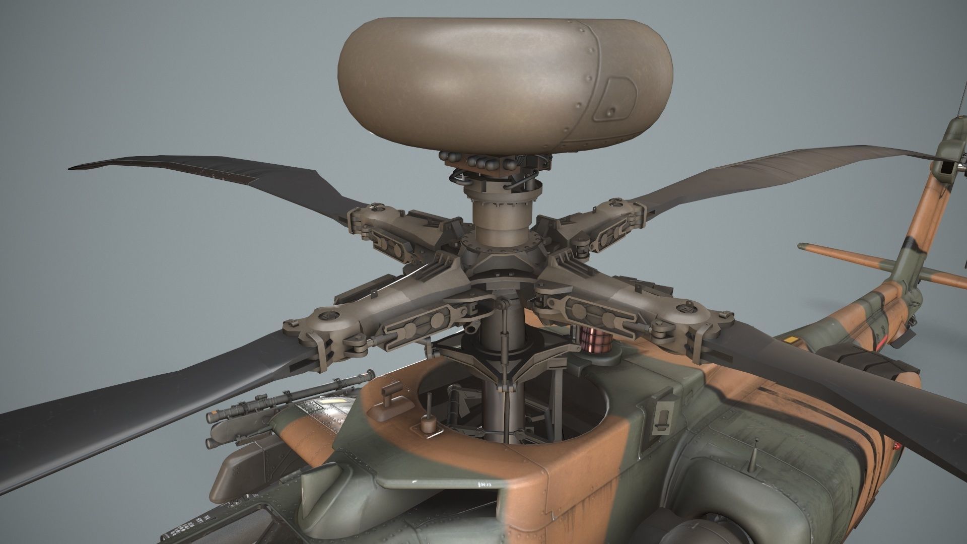 3D model Apache AH-64D Japan Ground Self-Defense Force Static VR / AR ...