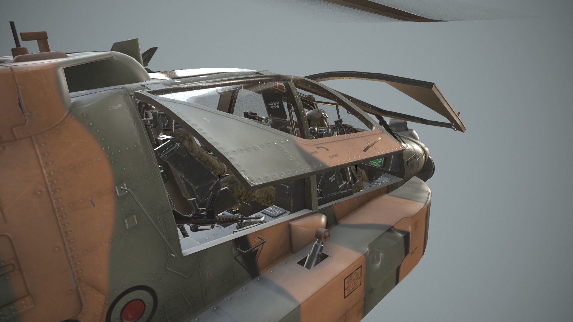 3D model Apache AH-64D Japan Ground Self-Defense Force Complex ...