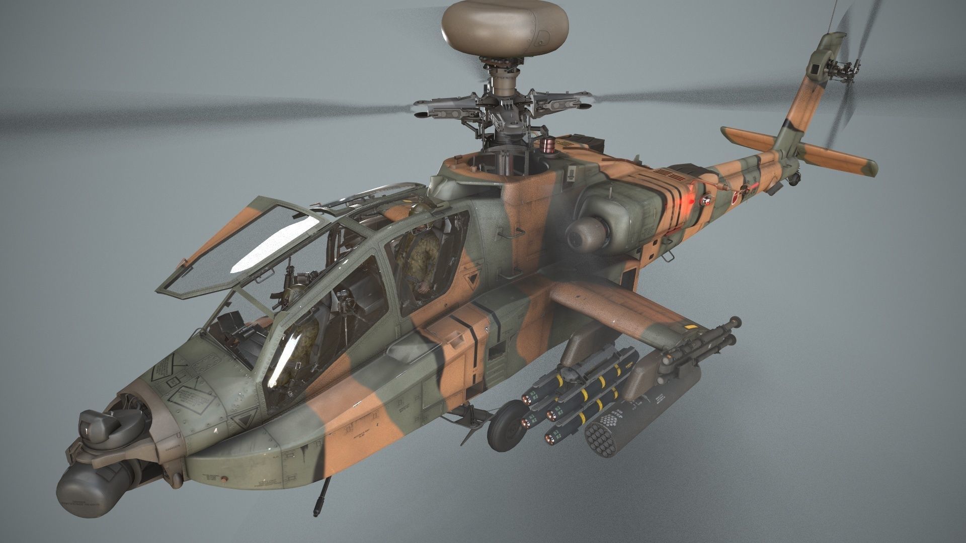 3D model Apache AH-64D Japan Ground Self-Defense Force Complex ...