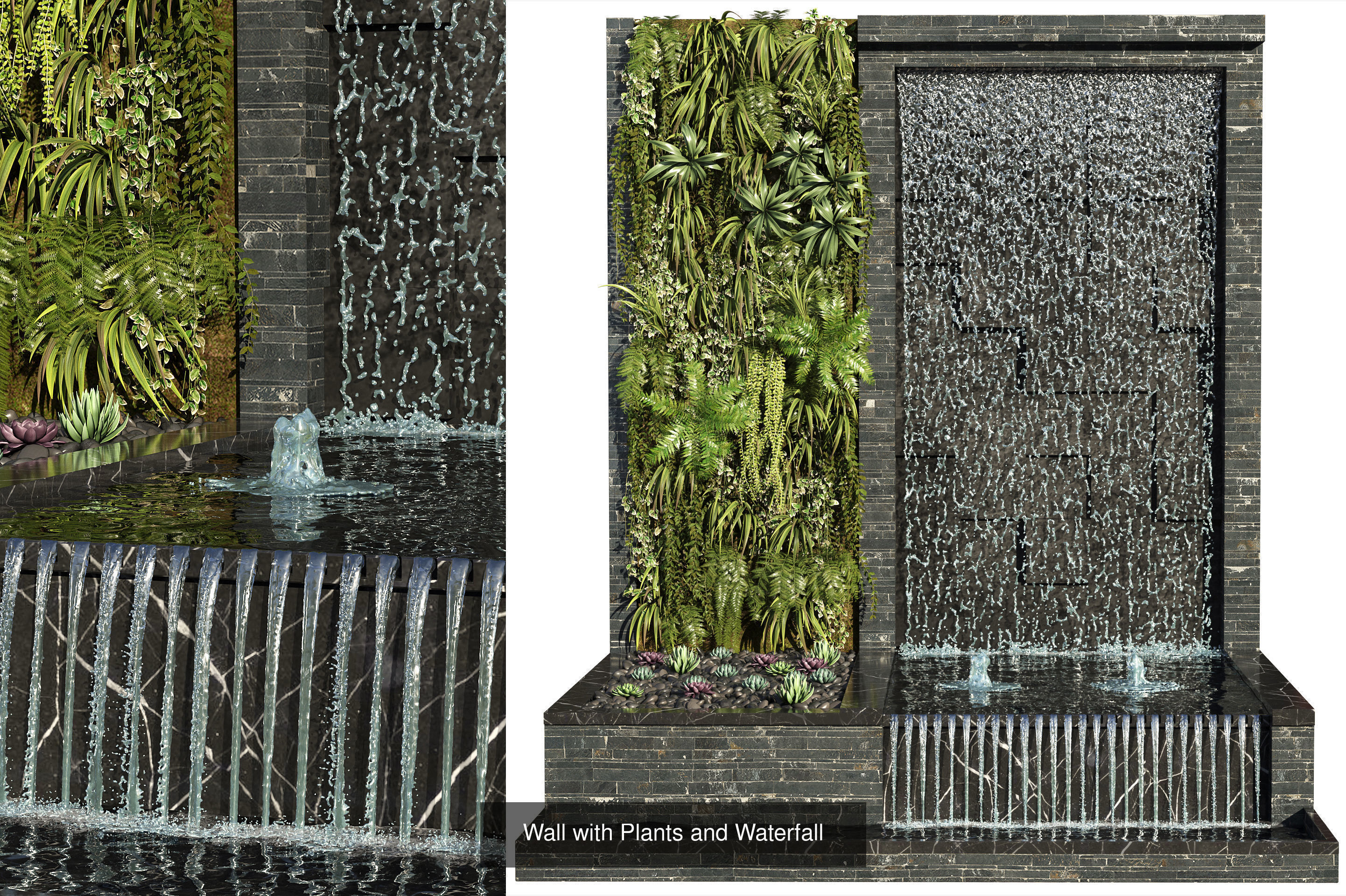 Fountain and Waterfalls collection | CGTrader