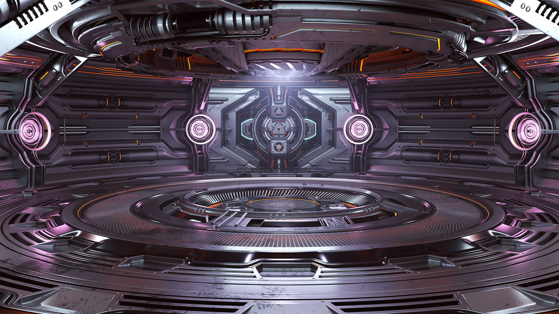 Sci-Fi Futuristic Hall For Rendering 3D model | CGTrader