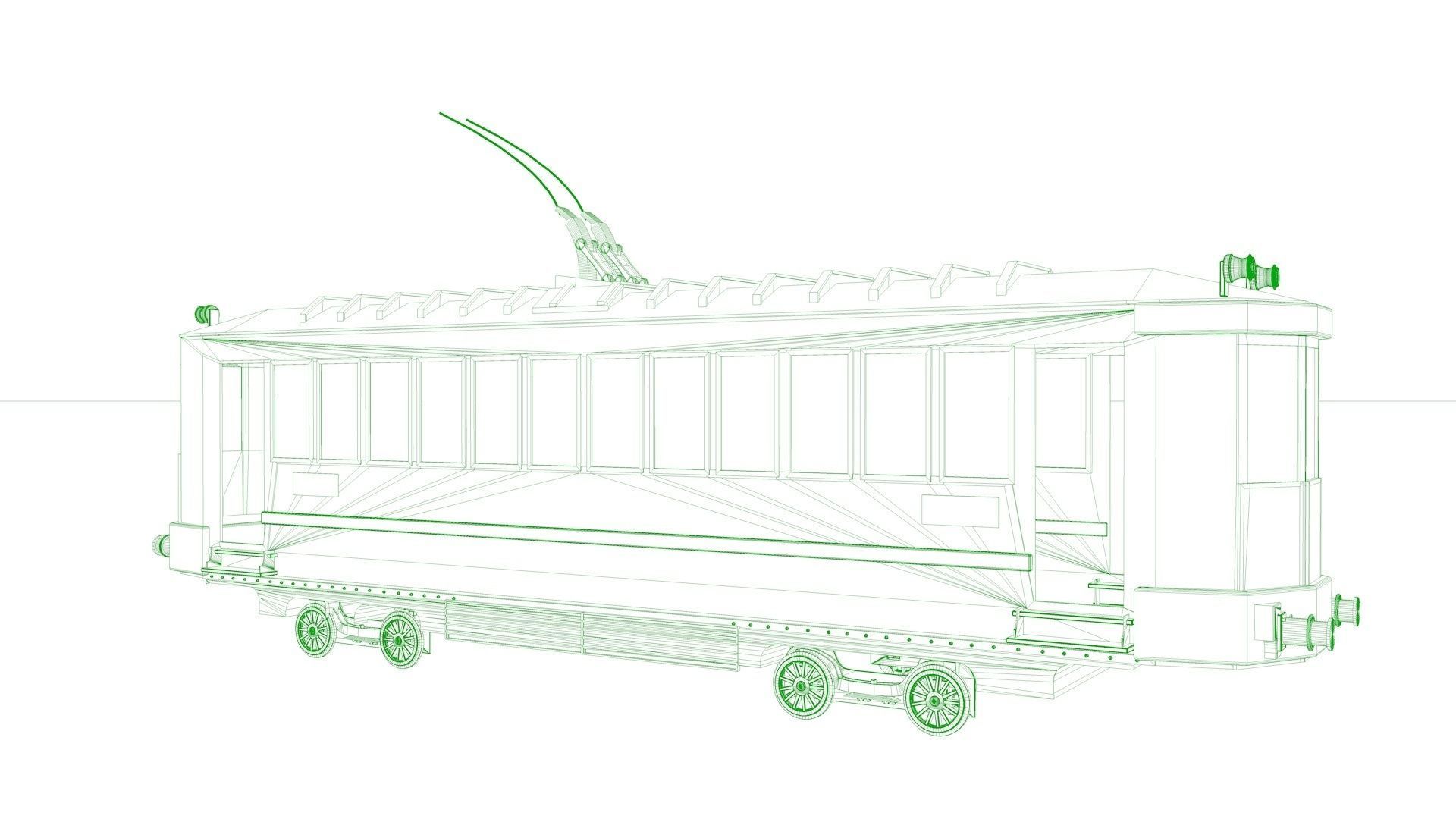 Retro Tramway 3D Model 3D model | CGTrader