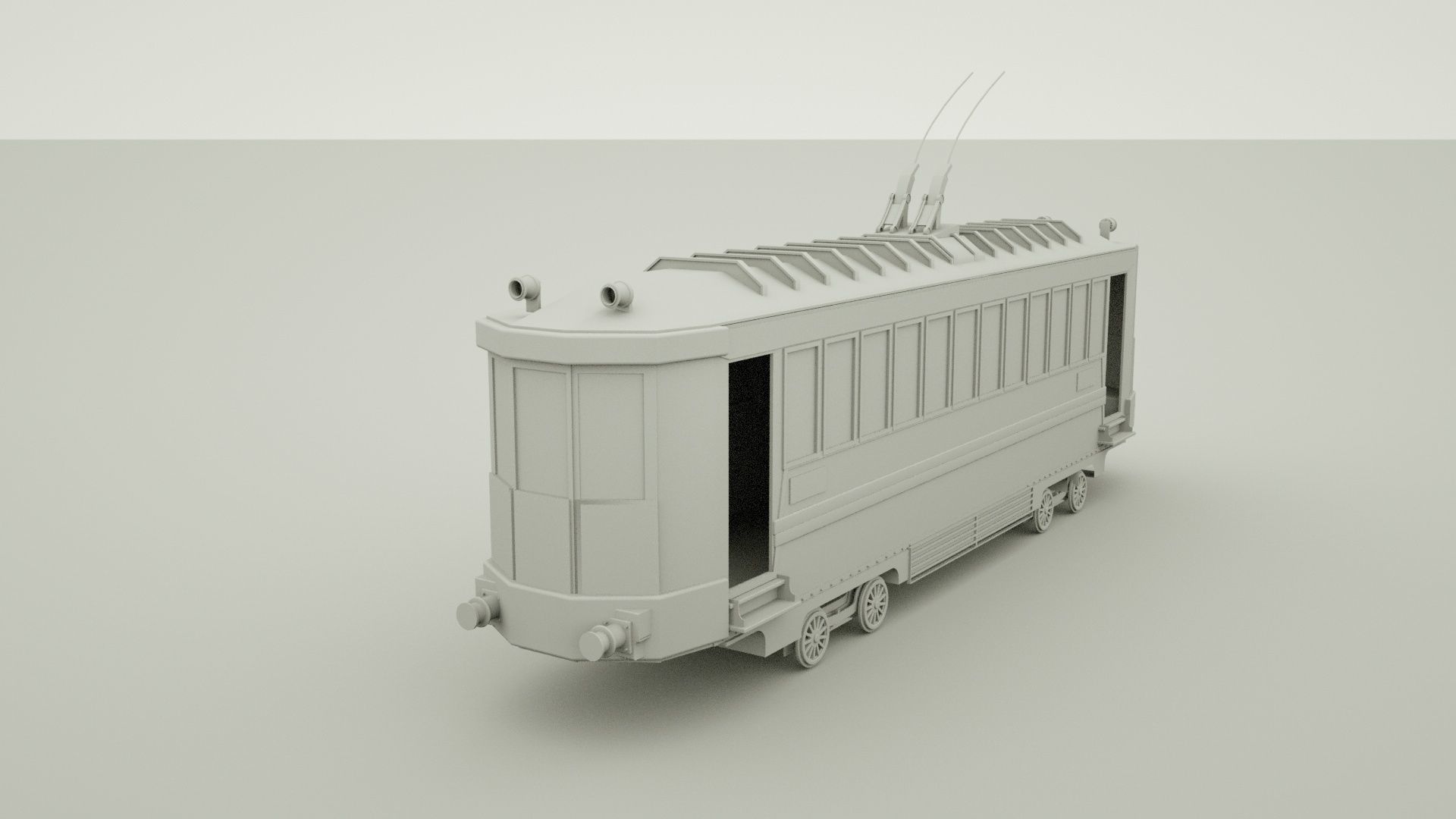 Retro Tramway 3D Model 3D model | CGTrader