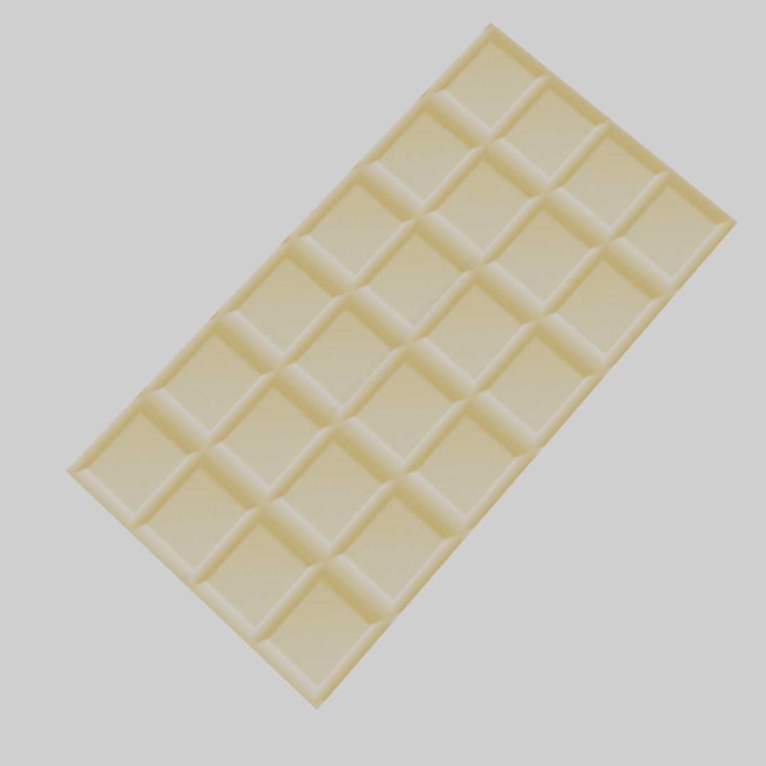 3D model white chocolate bar VR / AR / low-poly | CGTrader