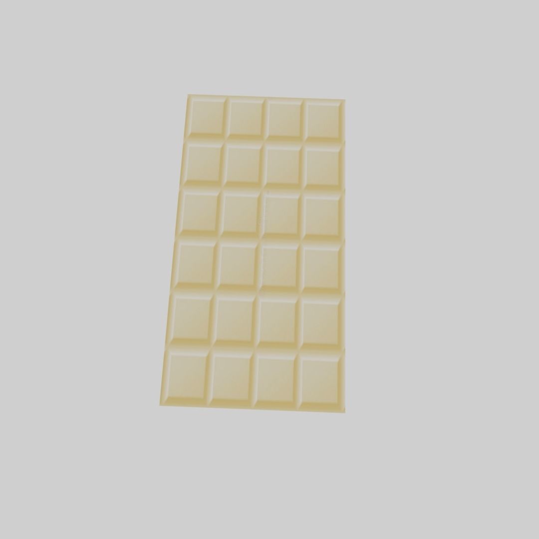 3D model white chocolate bar VR / AR / low-poly | CGTrader