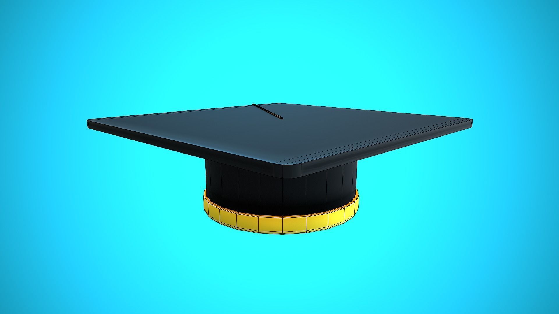 3D model GRADUATION CAP CARTOON STYLIZED VR / AR / low-poly | CGTrader