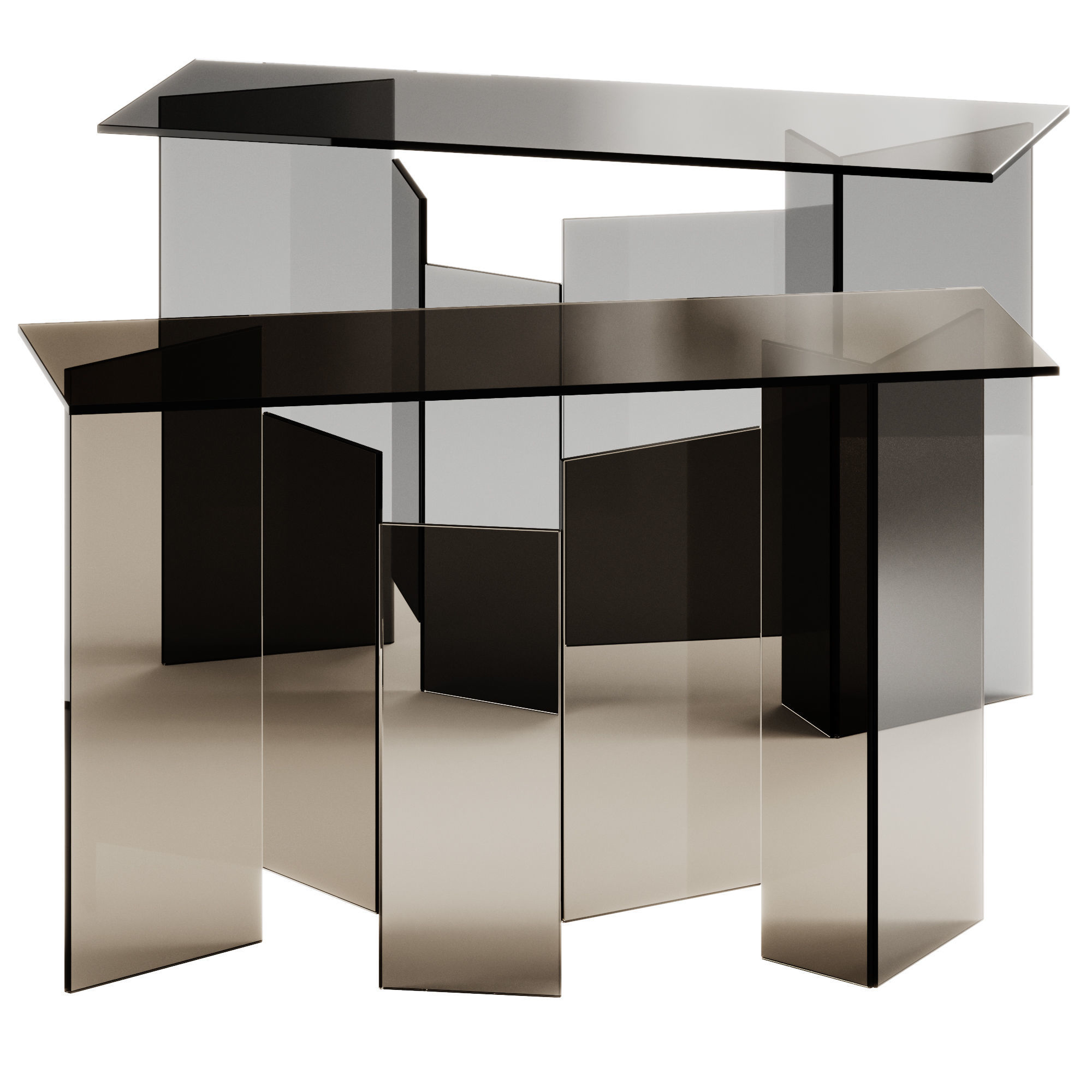 Tonelli Design METROPOLIS Rectangular console table 3D model | CGTrader