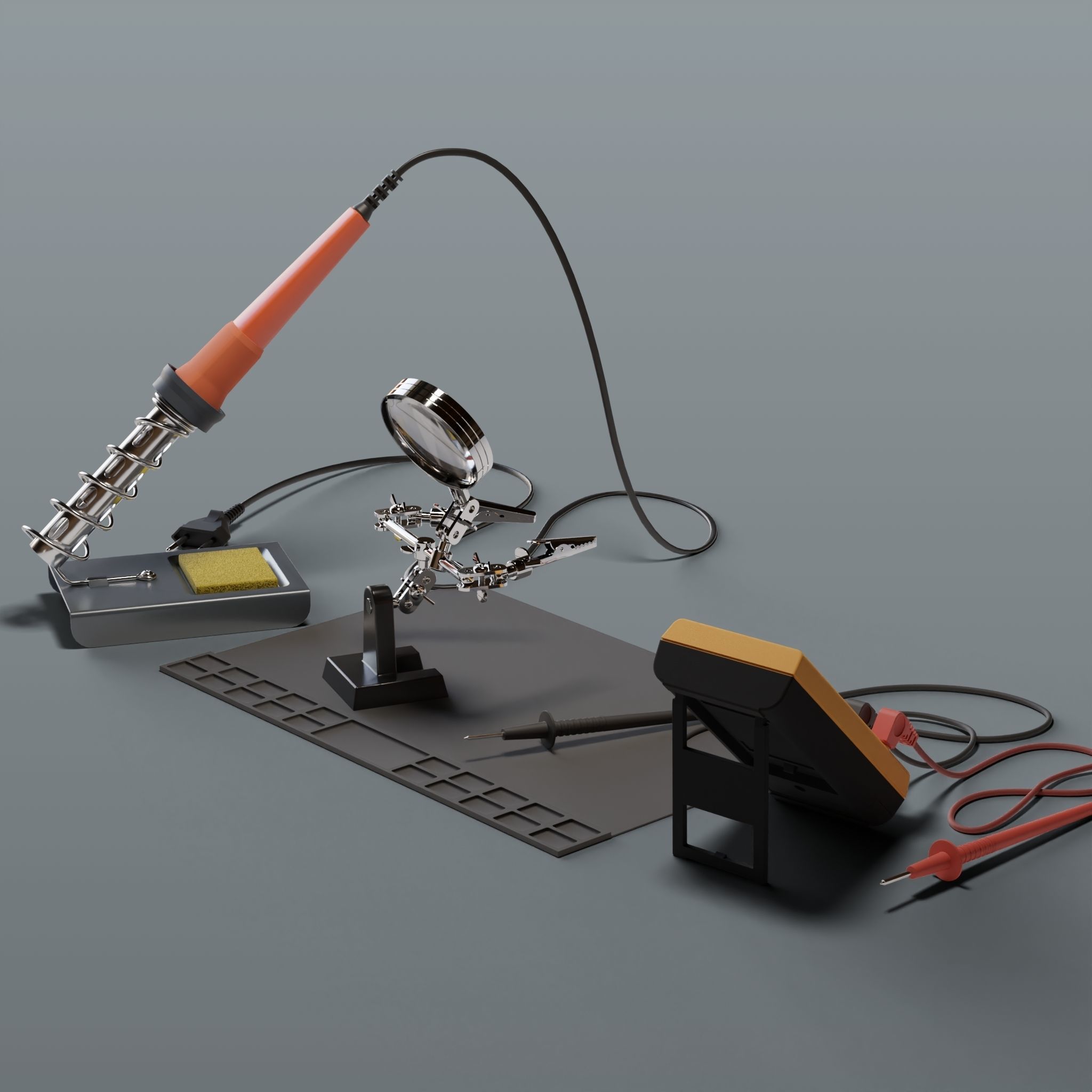 3D model Electronic Soldering Kit VR / AR / low-poly | CGTrader