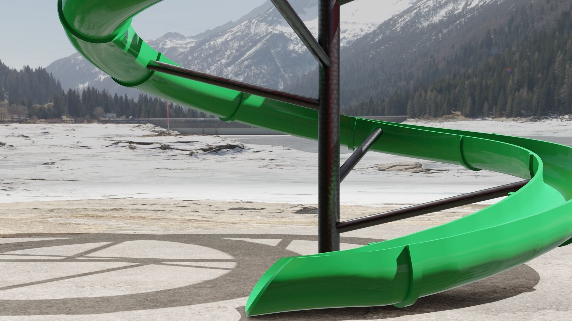 3D model Water Slide VR / AR / low-poly | CGTrader
