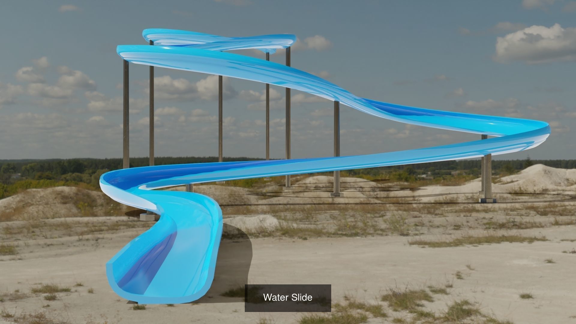 3D Model Collection 10 Water Slide 3D models VR / AR / low-poly | CGTrader