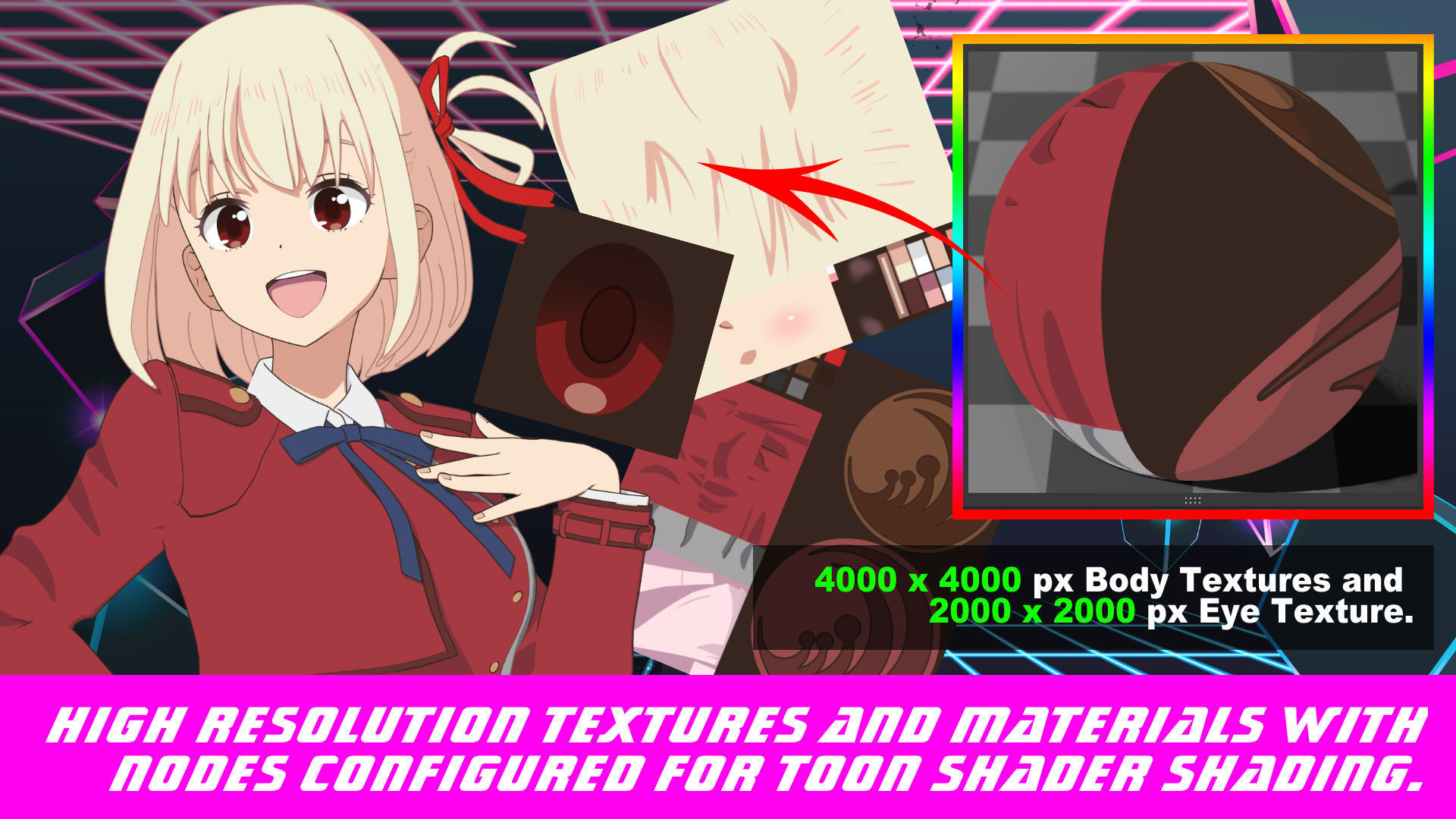 Nishikigi Chisato - Lycoris Recoil - Model 3D Blender 3D model animated ...