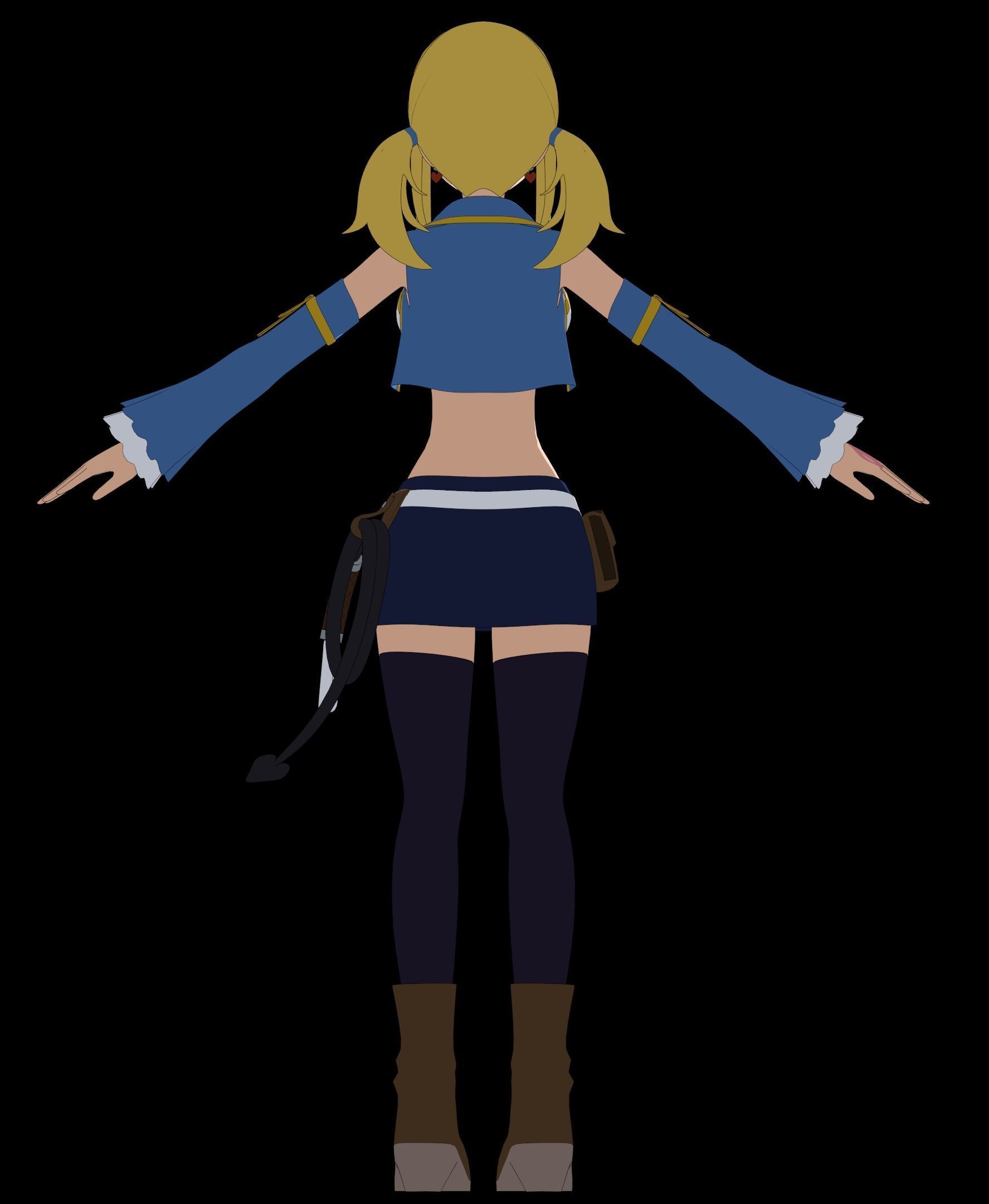 3D model Pack Lucy Heartfilia V2 - 3D model blender VR / AR / low-poly | CGTrader