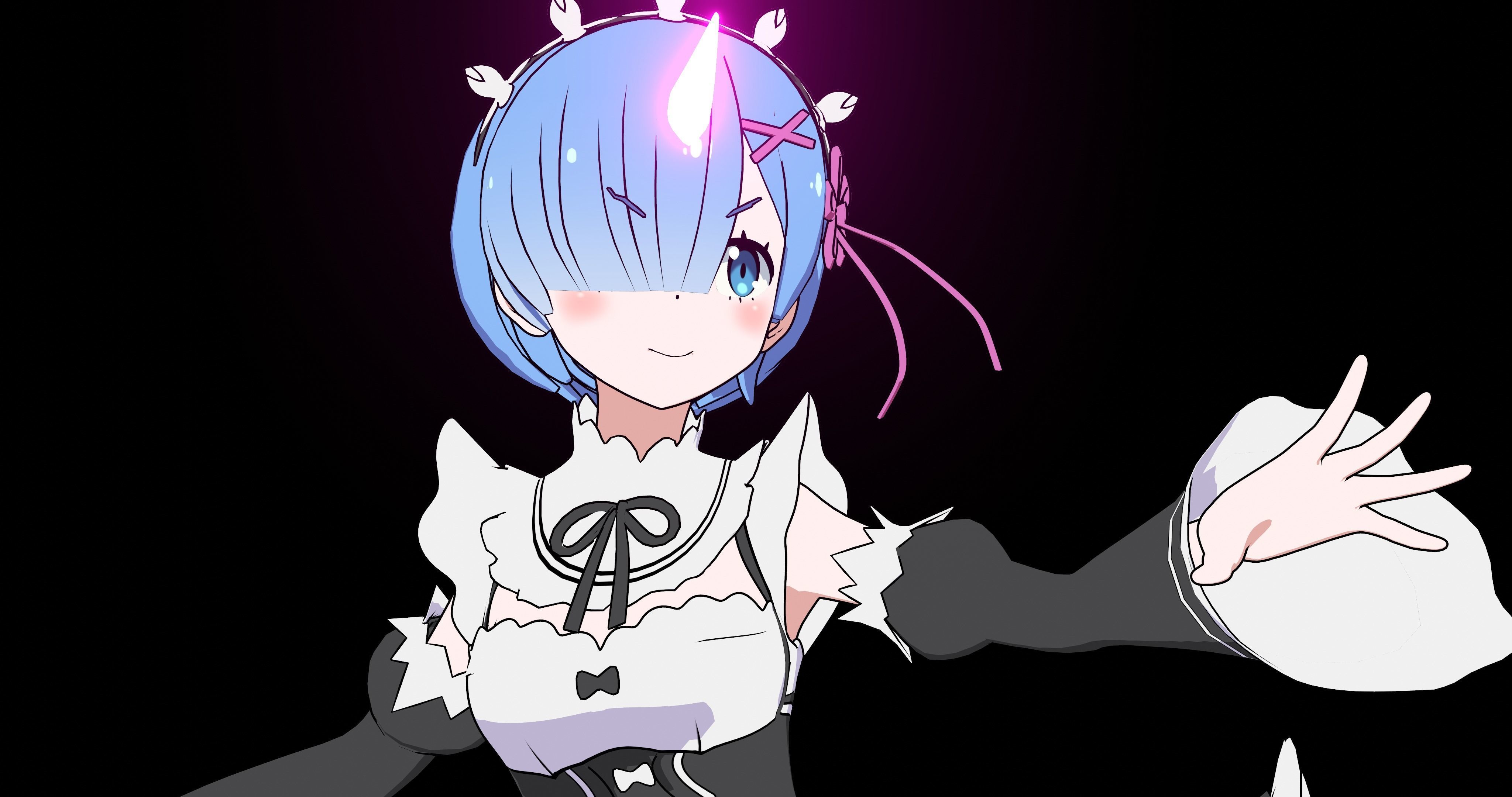 3D model Pack Ram Rem - Re Zero Model 3D - Blender VR / AR / low-poly ...