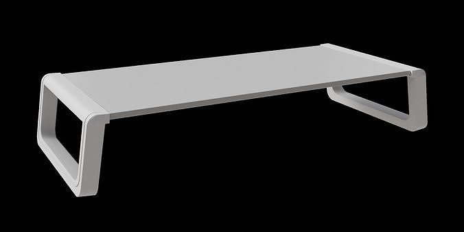 3D model White Monitor Riser VR / AR / low-poly | CGTrader