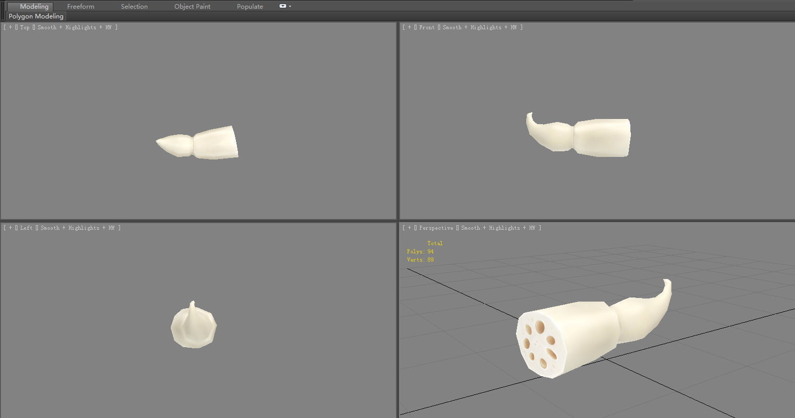 3D model Peeled Lotus Root VR / AR / low-poly | CGTrader