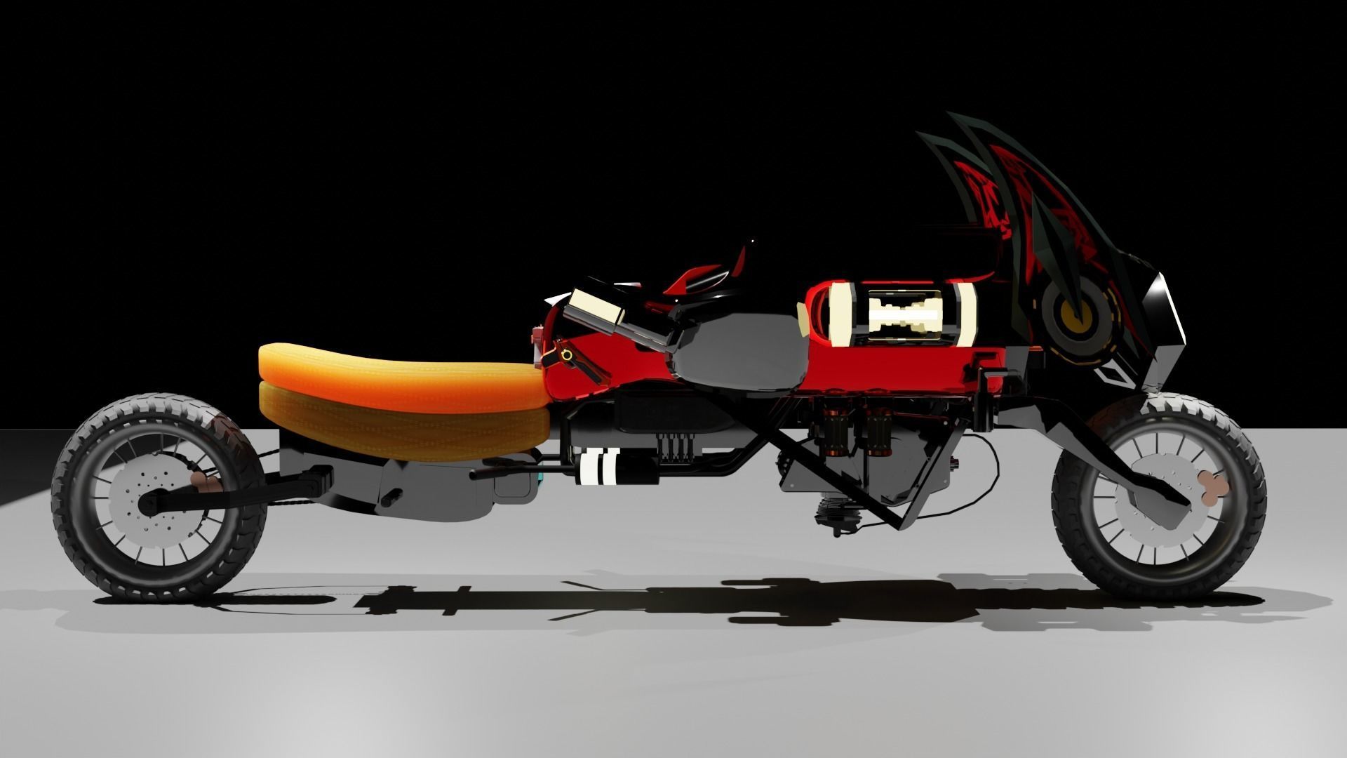 3D model Cosmic Bike RED VR / AR / low-poly | CGTrader