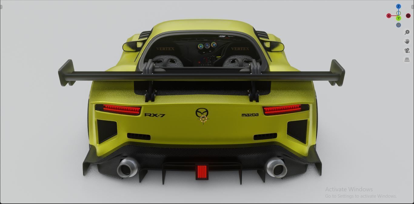 Veilside RX 7 4 Rotor Twin Turbo Engine 3D model | CGTrader