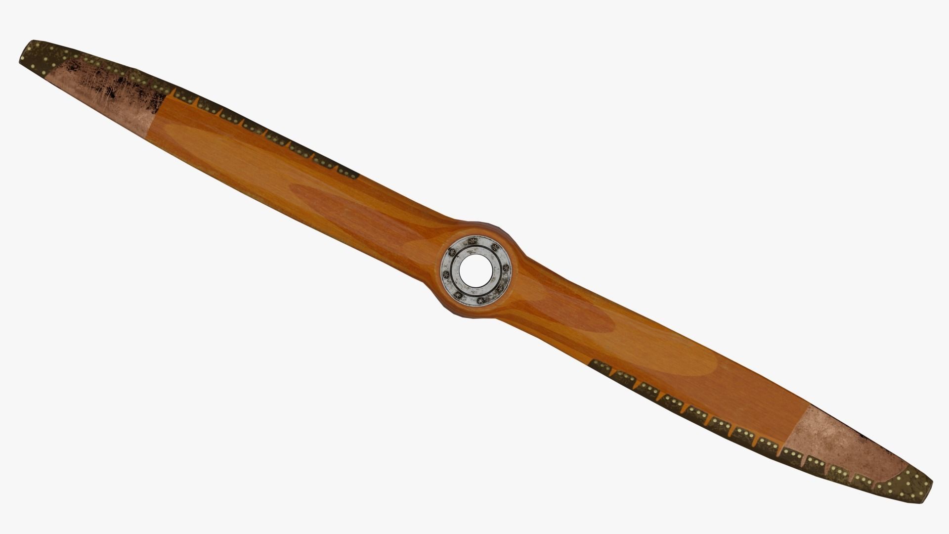 Vintage aircraft wooden propeller with hub 3D model | CGTrader
