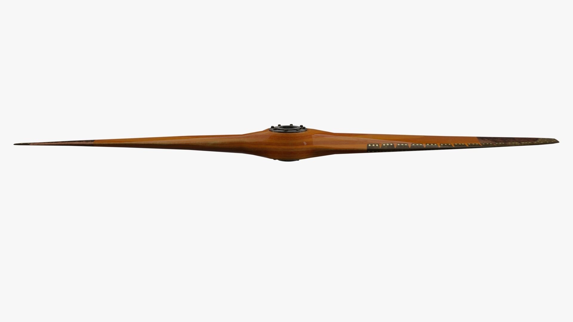 Vintage aircraft wooden propeller with hub 3D model | CGTrader