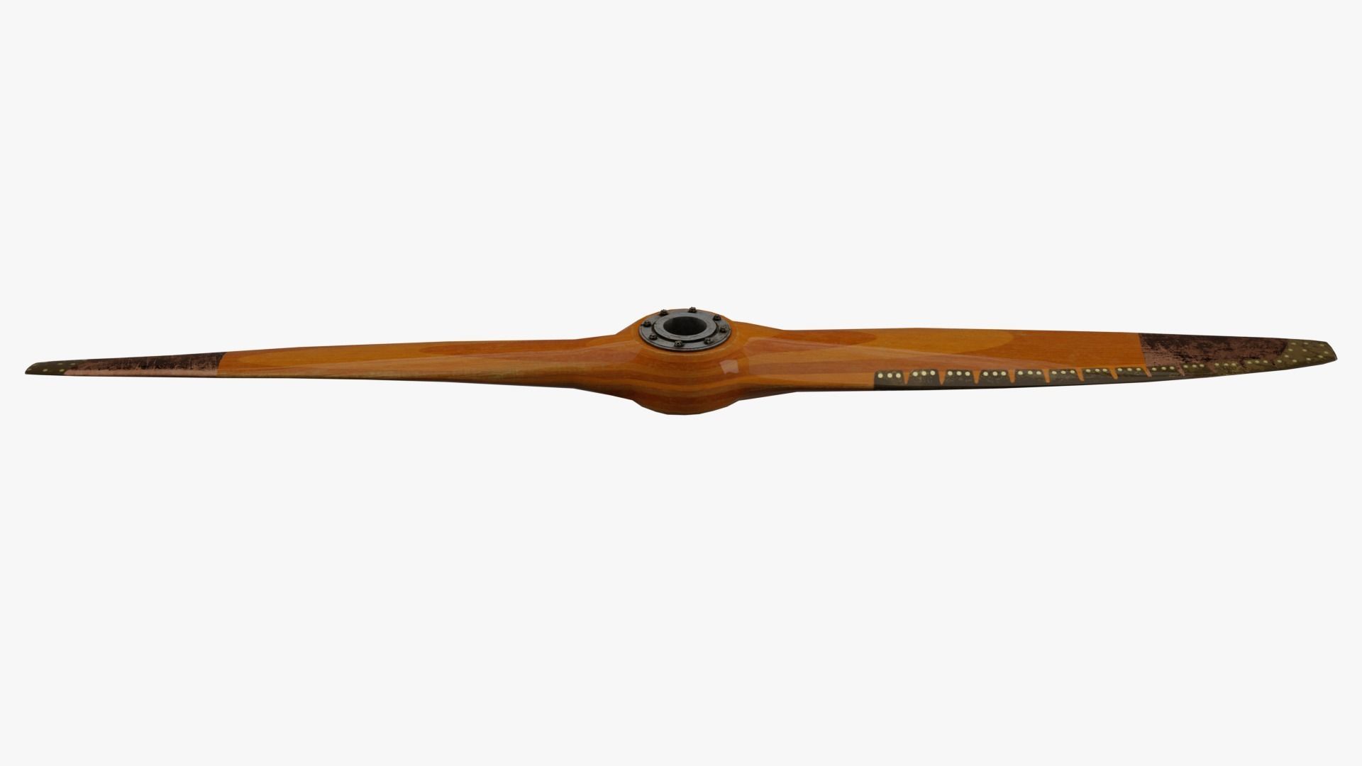 Vintage aircraft wooden propeller with hub 3D model | CGTrader