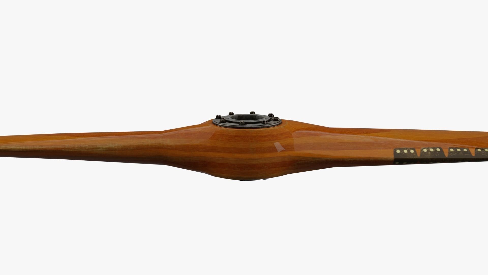 Vintage aircraft wooden propeller with hub 3D model | CGTrader