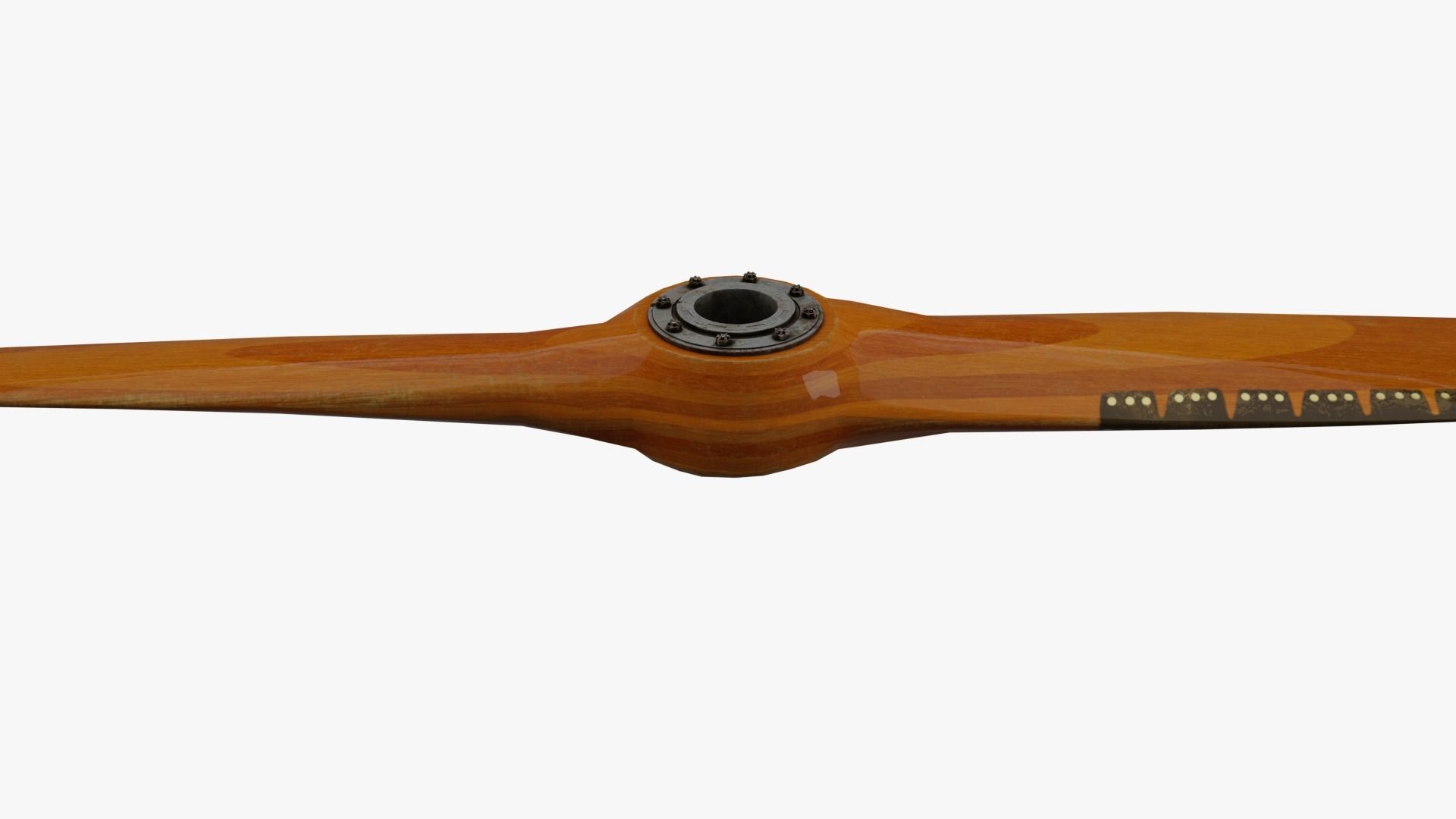 Vintage aircraft wooden propeller with hub 3D model | CGTrader