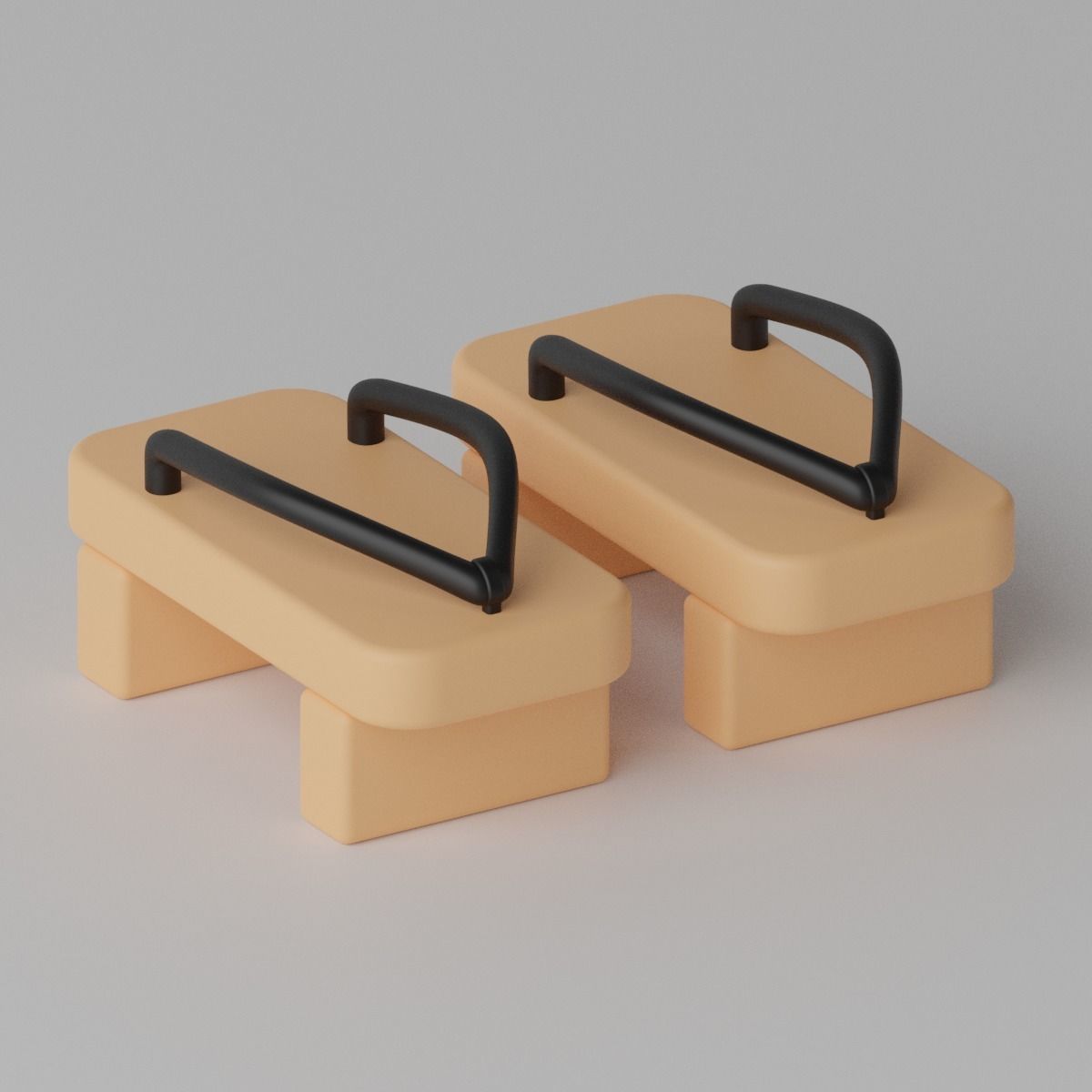 Cartoon Geta Traditional Japanese Clogs 3D model | CGTrader