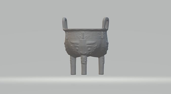 Chinese Ding Furnace Incense 3D model 3D printable | CGTrader