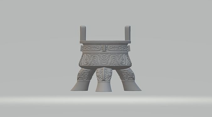 Chinese Ding Furnace Incense 3D model 3D printable | CGTrader