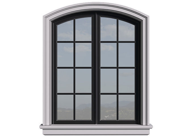 Arched Aluminium Window 3D model | CGTrader