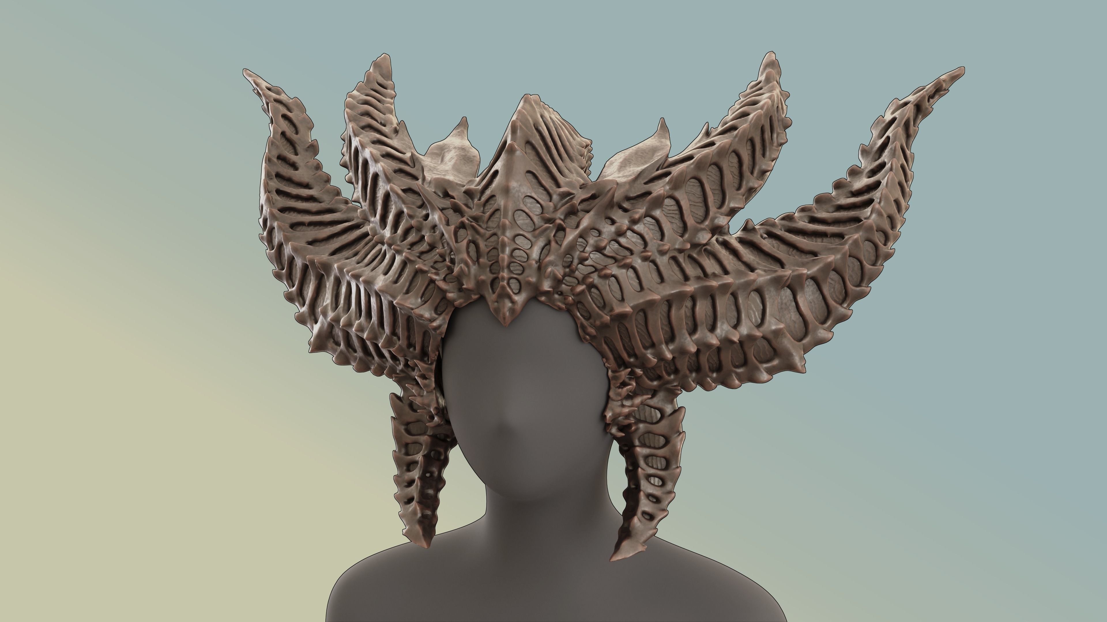 Diablo 4 Lilith Horns Final Trailer Cosplay For Cosplay 3d Model 3d