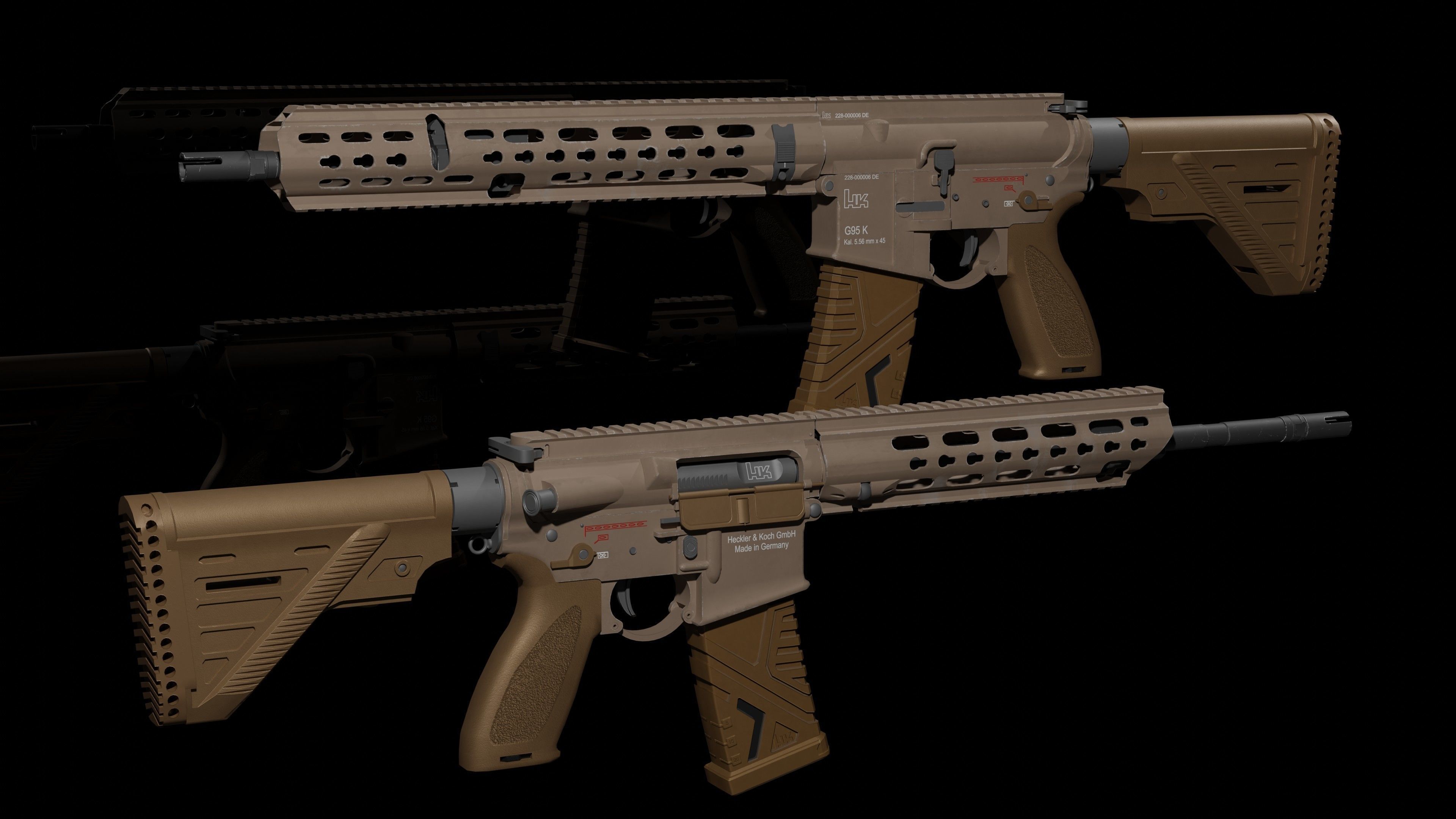 3D model Heckler und Koch G95K VR / AR / low-poly | CGTrader