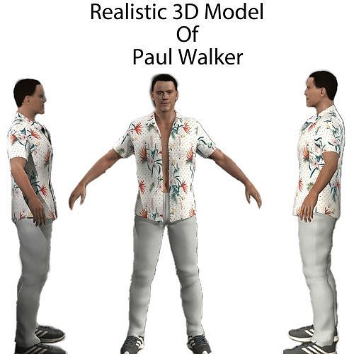 3D model Paul Walker VR / AR / low-poly | CGTrader