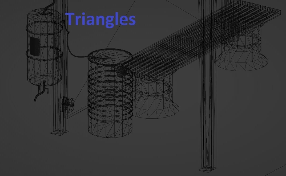 3D model Cyberpunk bus stop concept project save water VR / AR / low ...