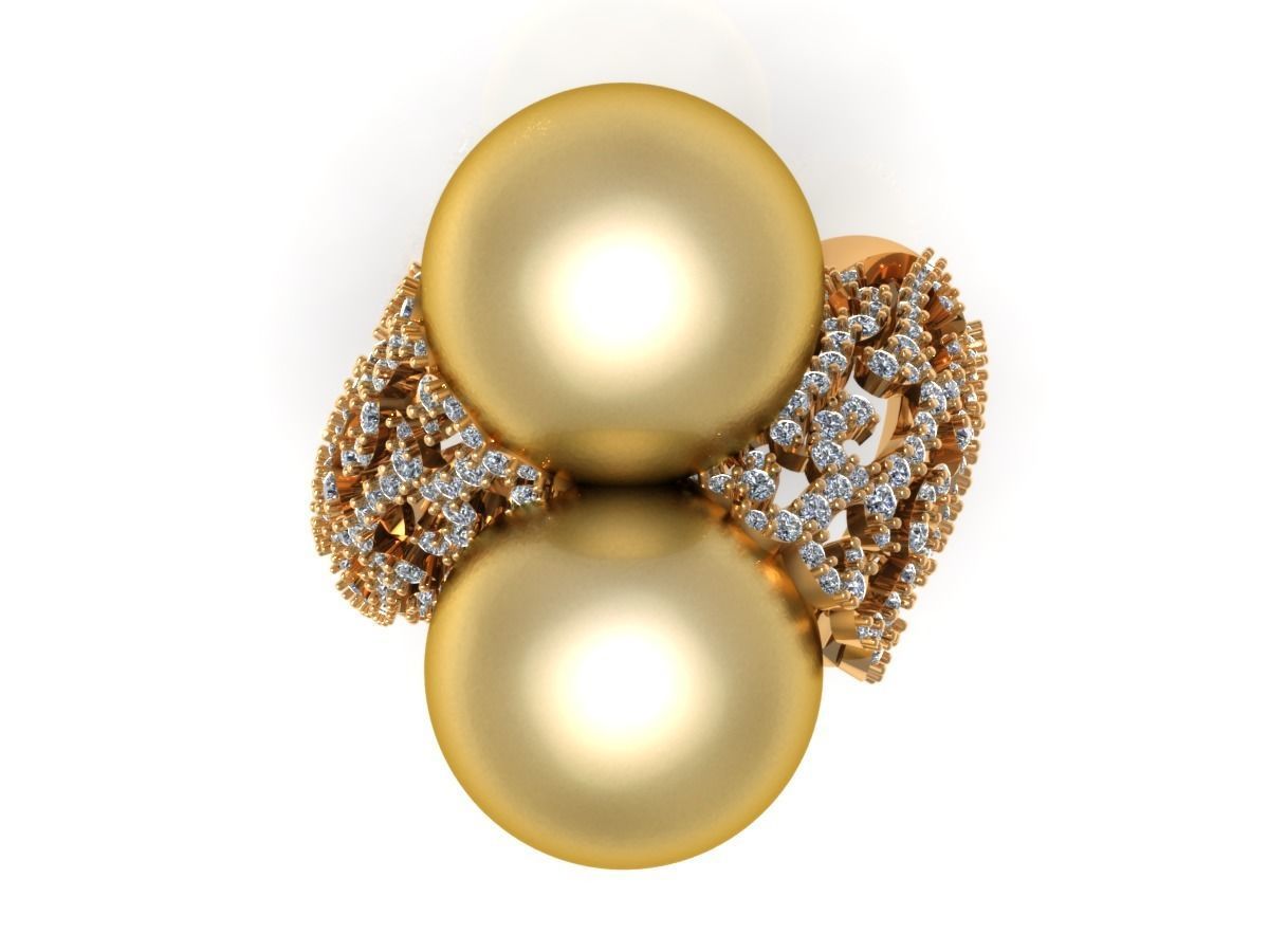 Pear Tween Diamond Ring 3D model 3D printable | CGTrader