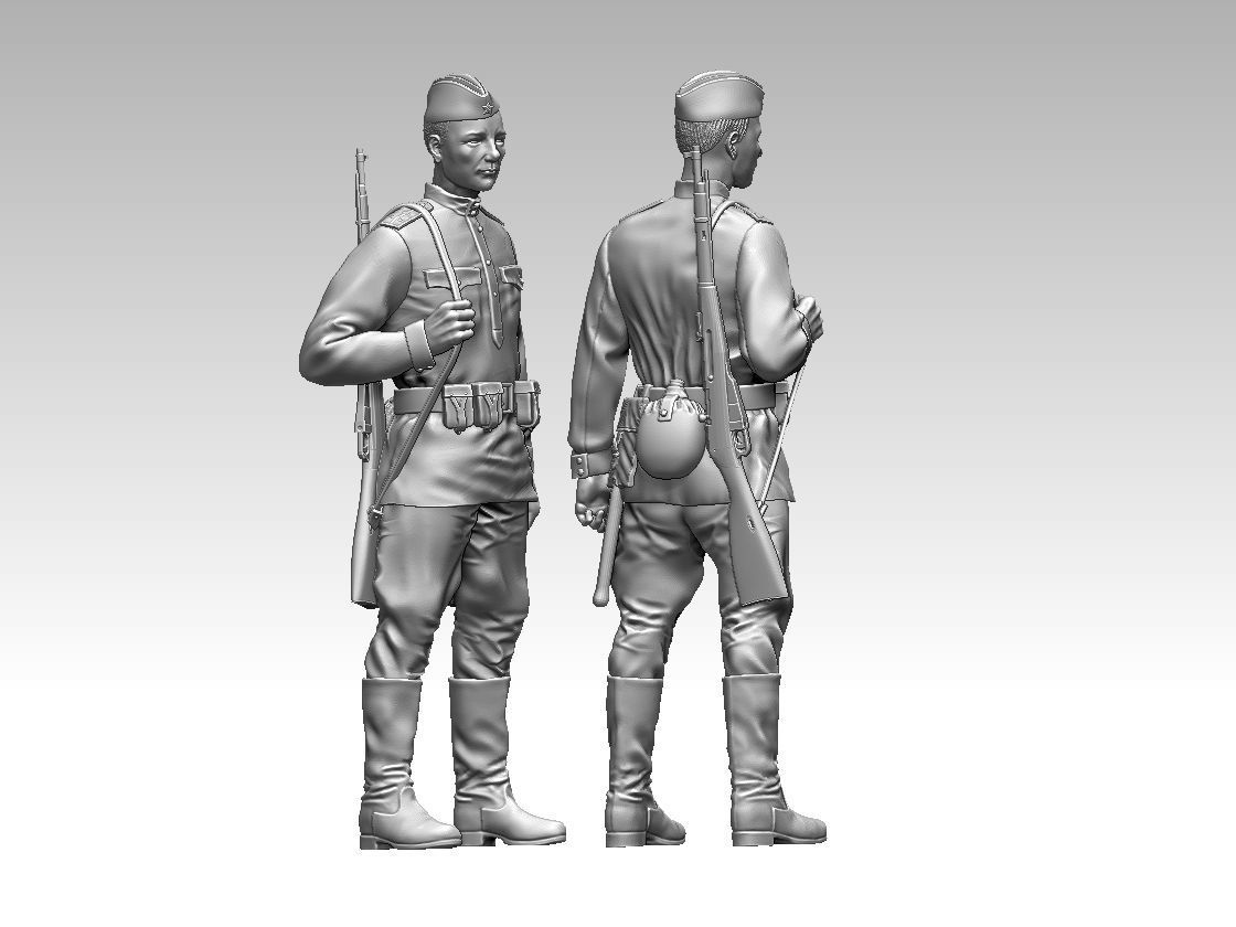 russian soldier 3D model 3D printable | CGTrader