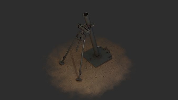 3D model 8 cm GrW 34 Granatwerfer mortar VR / AR / low-poly | CGTrader