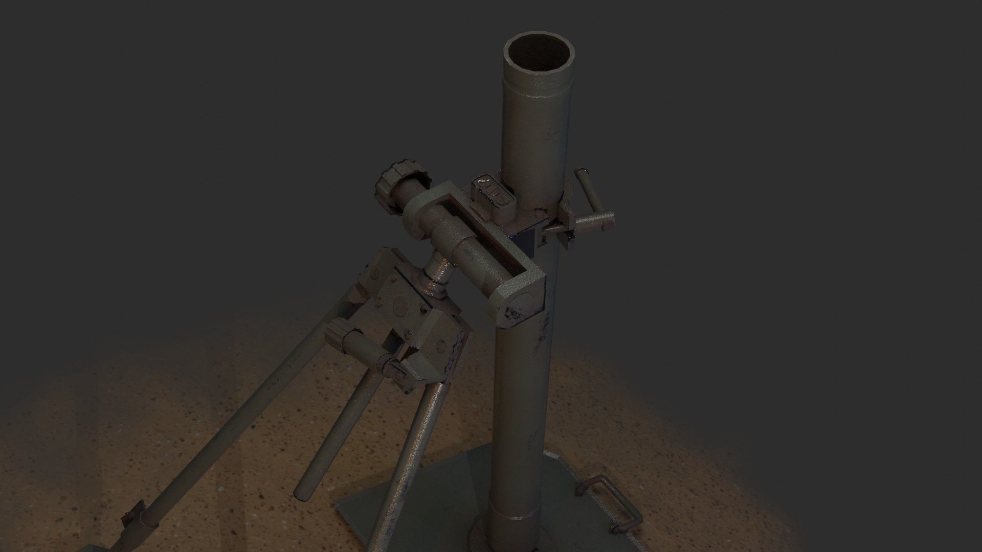 3D model 8 cm GrW 34 Granatwerfer mortar VR / AR / low-poly | CGTrader