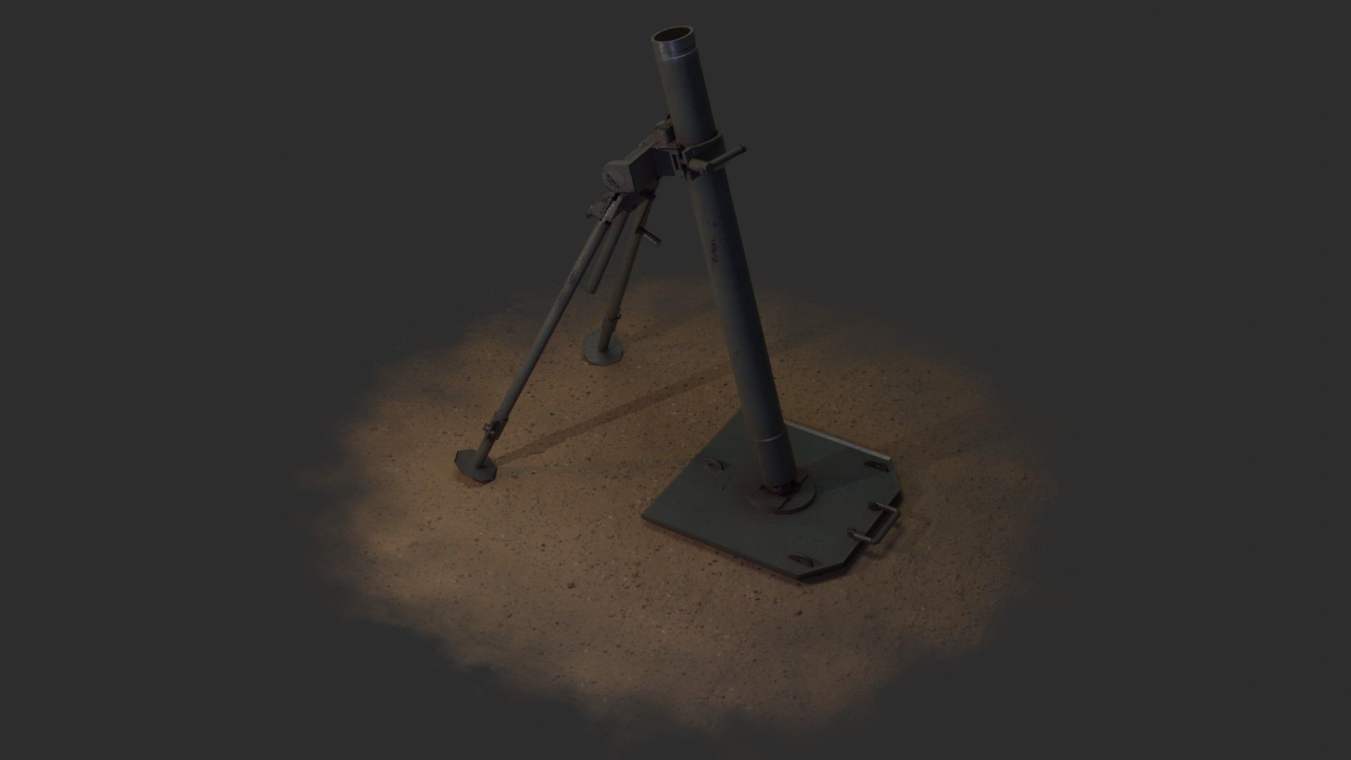 3D model 8 cm GrW 34 Granatwerfer mortar VR / AR / low-poly | CGTrader