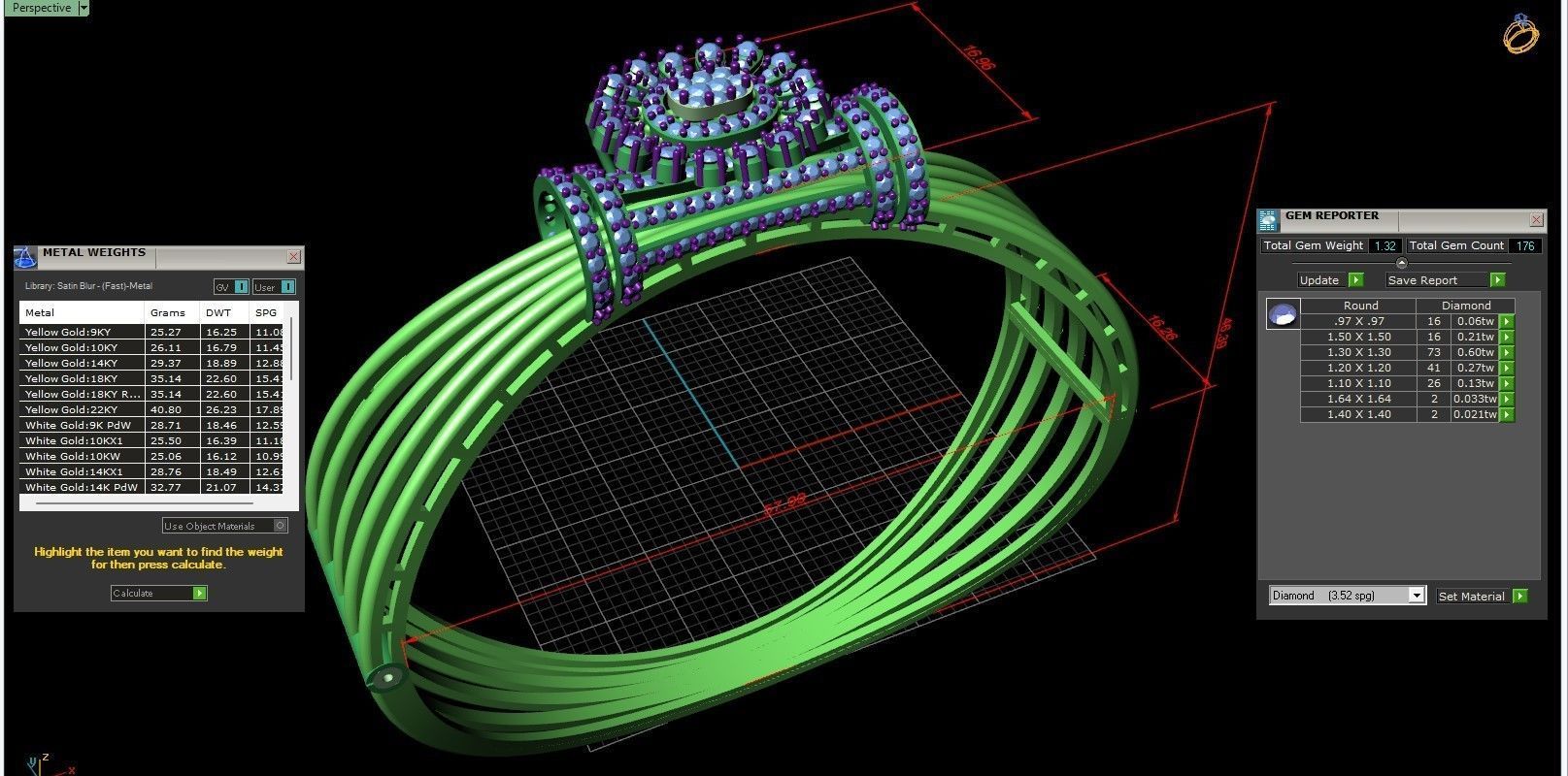 Rose Gold Diamond Woman Bracelet 3D Print Model 3D model 3D printable ...