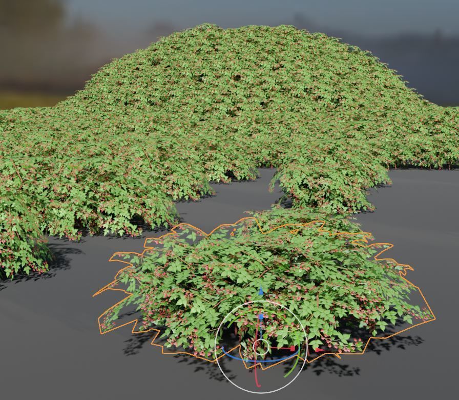 3D model Low-Poly Rasberry Bushes and Hedges VR / AR / low-poly | CGTrader